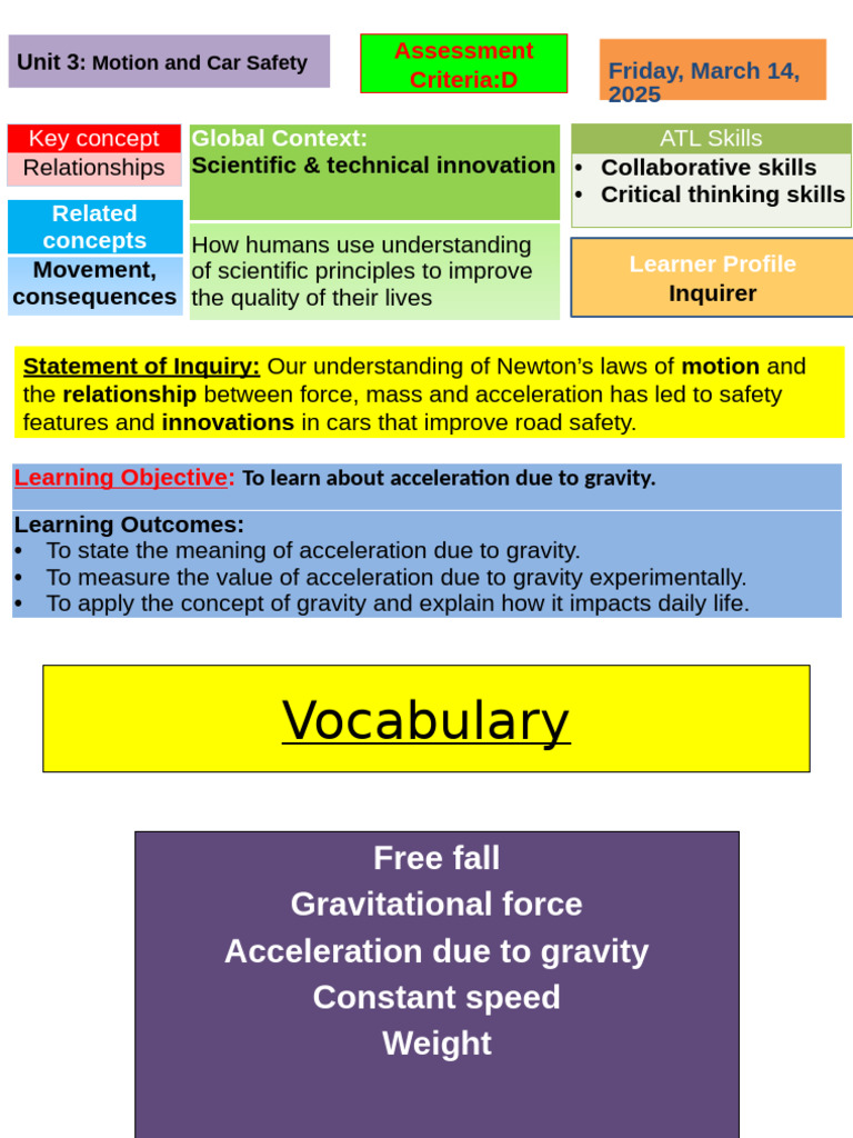L14 - Acceleration Due To Gravity | PDF | Gravity | Force
