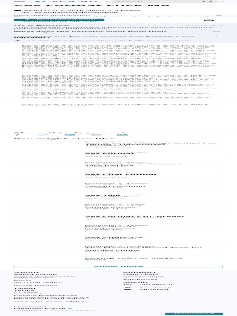 Sex Format Fuck Me PDF Clitoris | PDF | Scribd