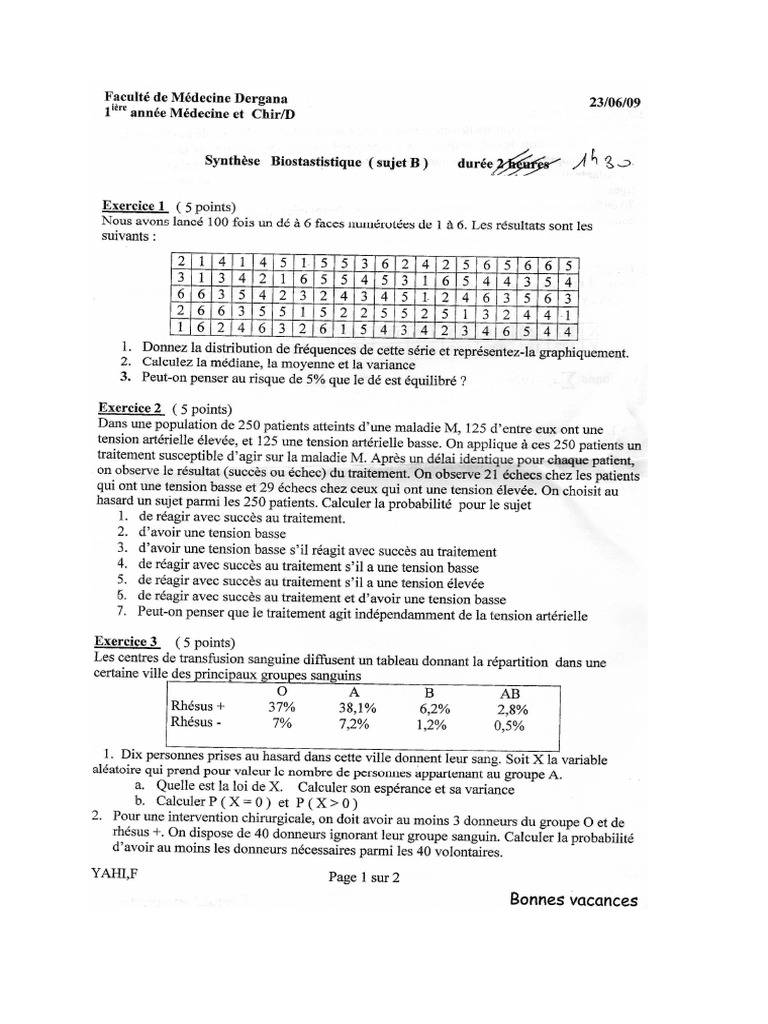 Med - Dent 1an Emd2 Synthese1 | PDF