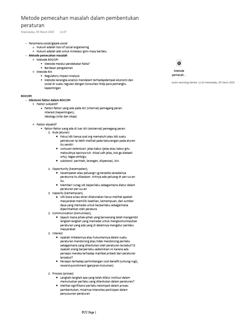 Metode Roccipi Ria Puu | PDF