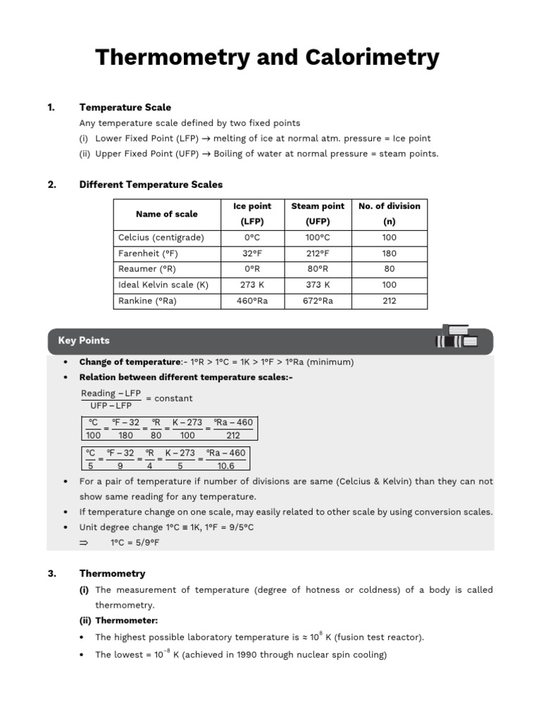 Temperature Scales and Thermometry Guide | PDF | Fahrenheit | Celsius