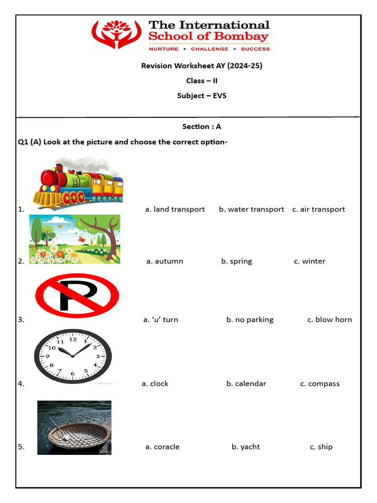Big and Small Worksheet for Class II | PDF | Rupee | Trees