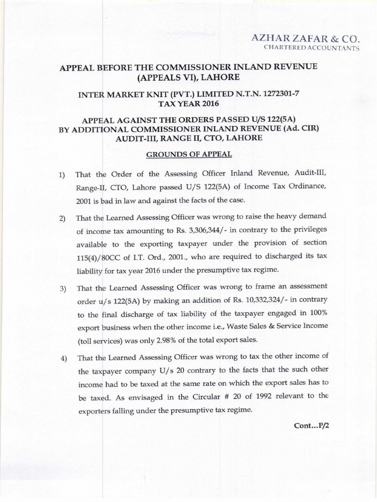 Grounds of Appeal | PDF