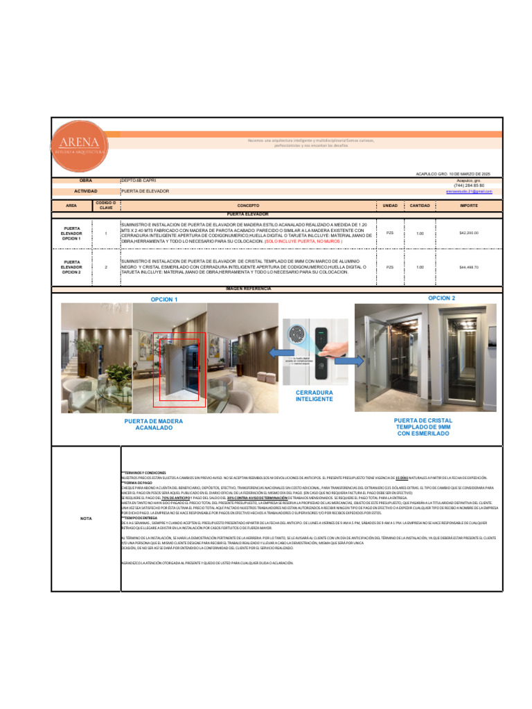 PP01 6B Capri P.elevador | PDF | Presupuesto