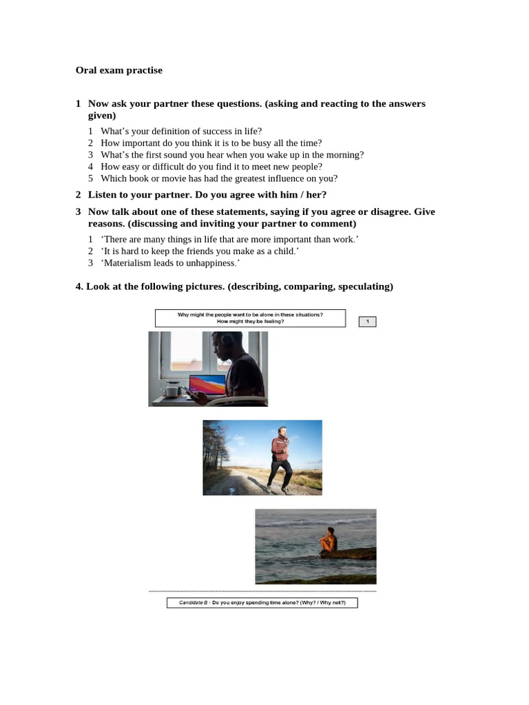 Oral Exam Practice Questions | PDF