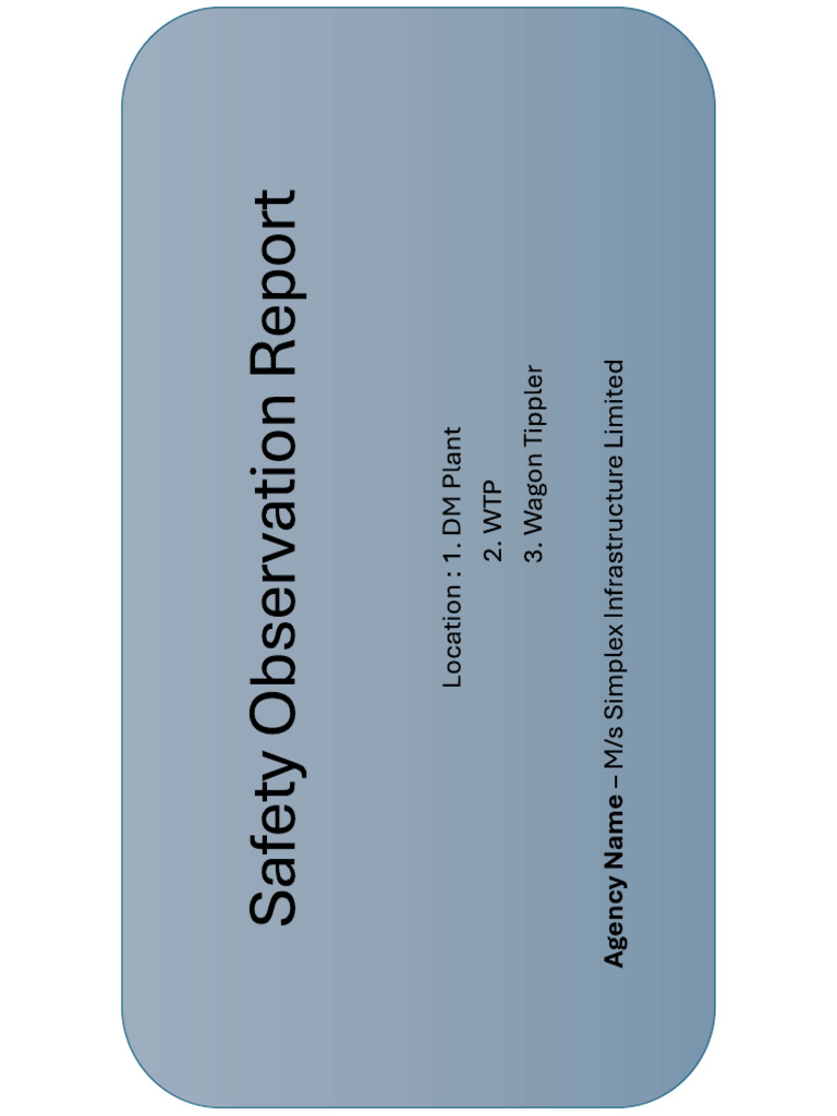 Safety Observations - 06.03.2025 | PDF