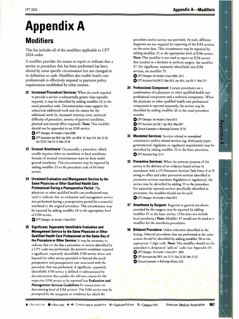Appendix A Modifiers | PDF