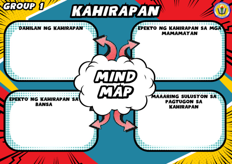 Black Red Retro Comic Mind Map A4 | PDF