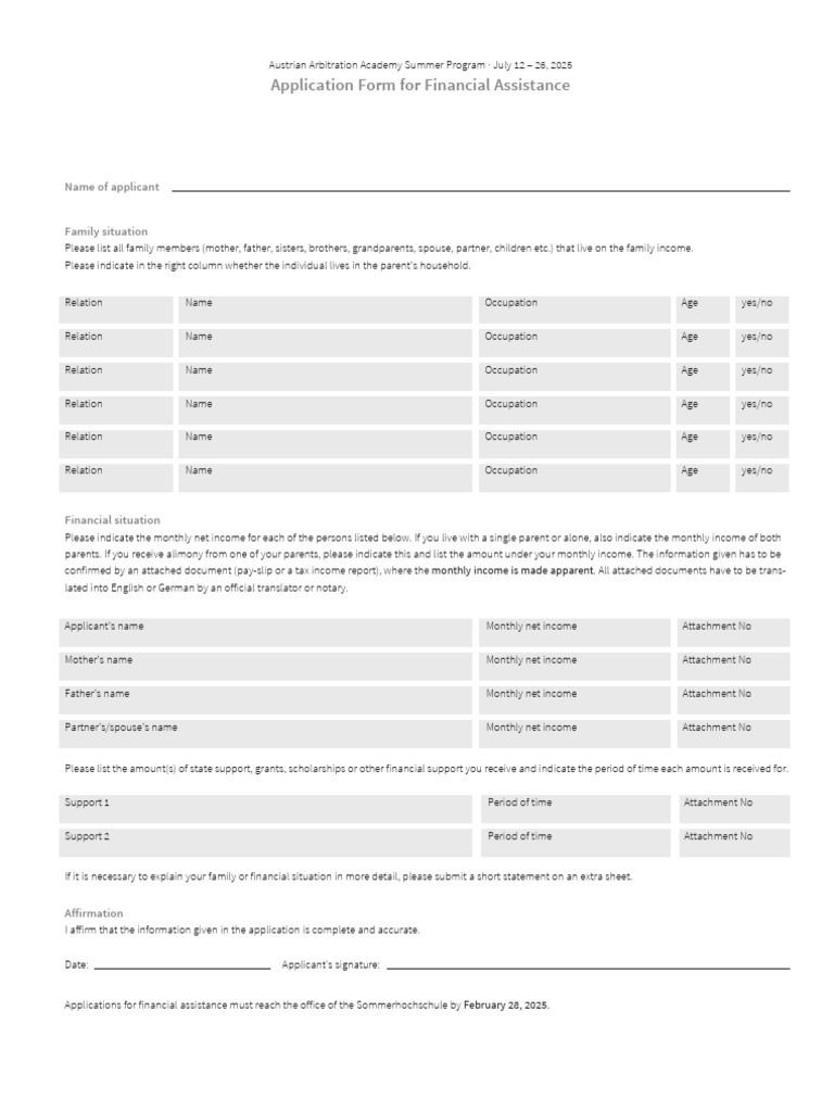 AAA Scholarship Application Form | PDF | Social Institutions
