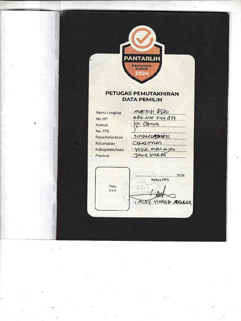 LAPORAN HARIAN TPS 1 (MAPTUH RIDO) | PDF