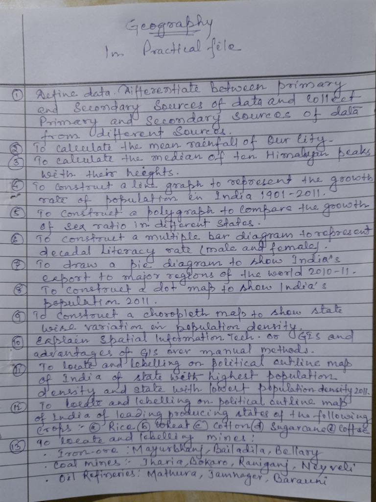 Geography Practical | PDF