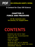 Force and Pressure Grade 8 CBSE NCERT Textbook | PDF