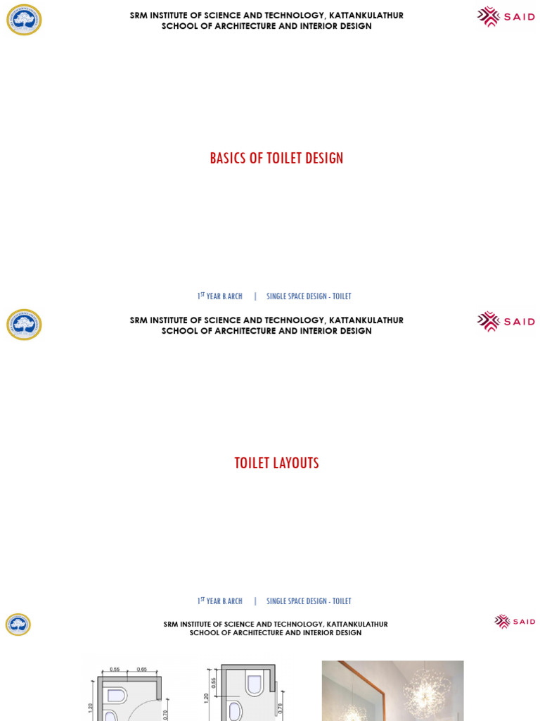Basics of Toilet Design | PDF | Bathroom | Shower