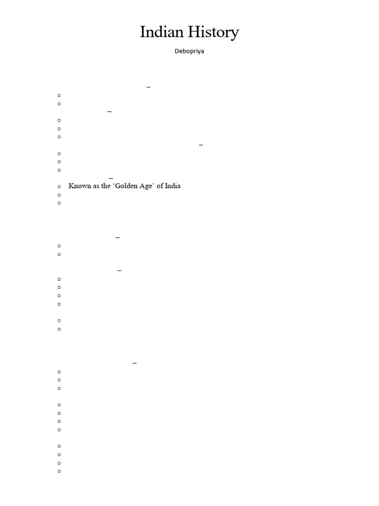 Overview of Indian History Timeline | PDF