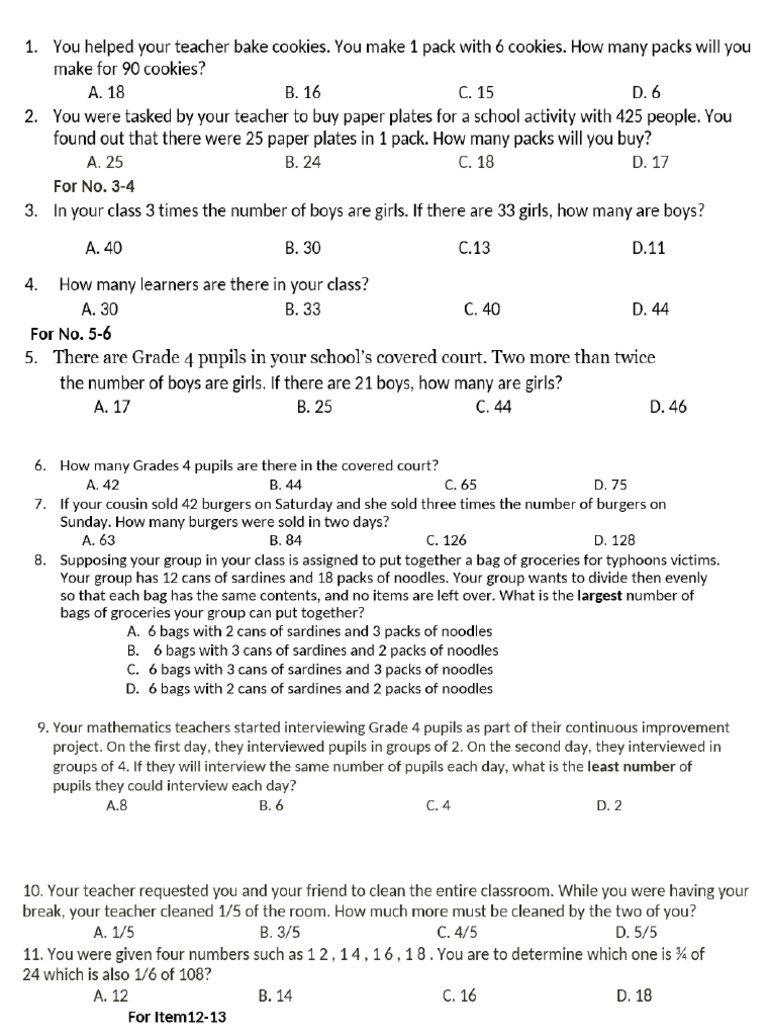 Numeracy Test Exam | PDF