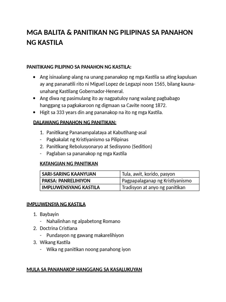 BALITA FILIPINO | PDF