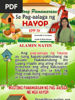 EPP 4 - QUARTER 1 - Wastong Pamamaraan Sa Pangangalaga NG Hayop | PDF