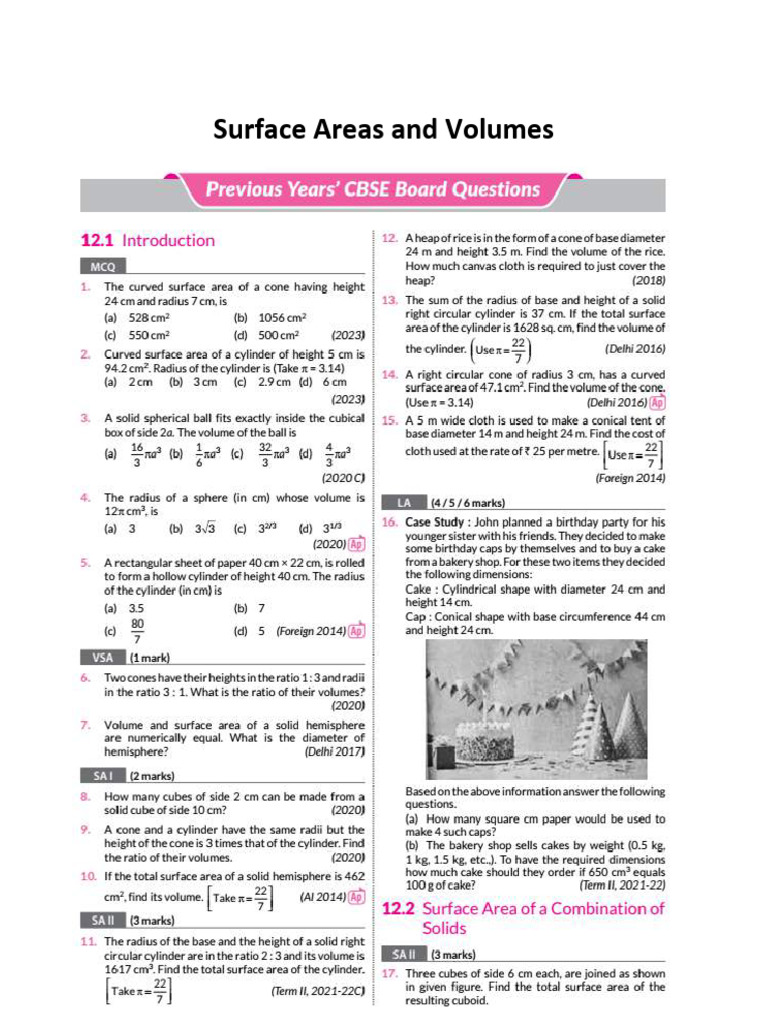 10 Surface Area and Volume | PDF