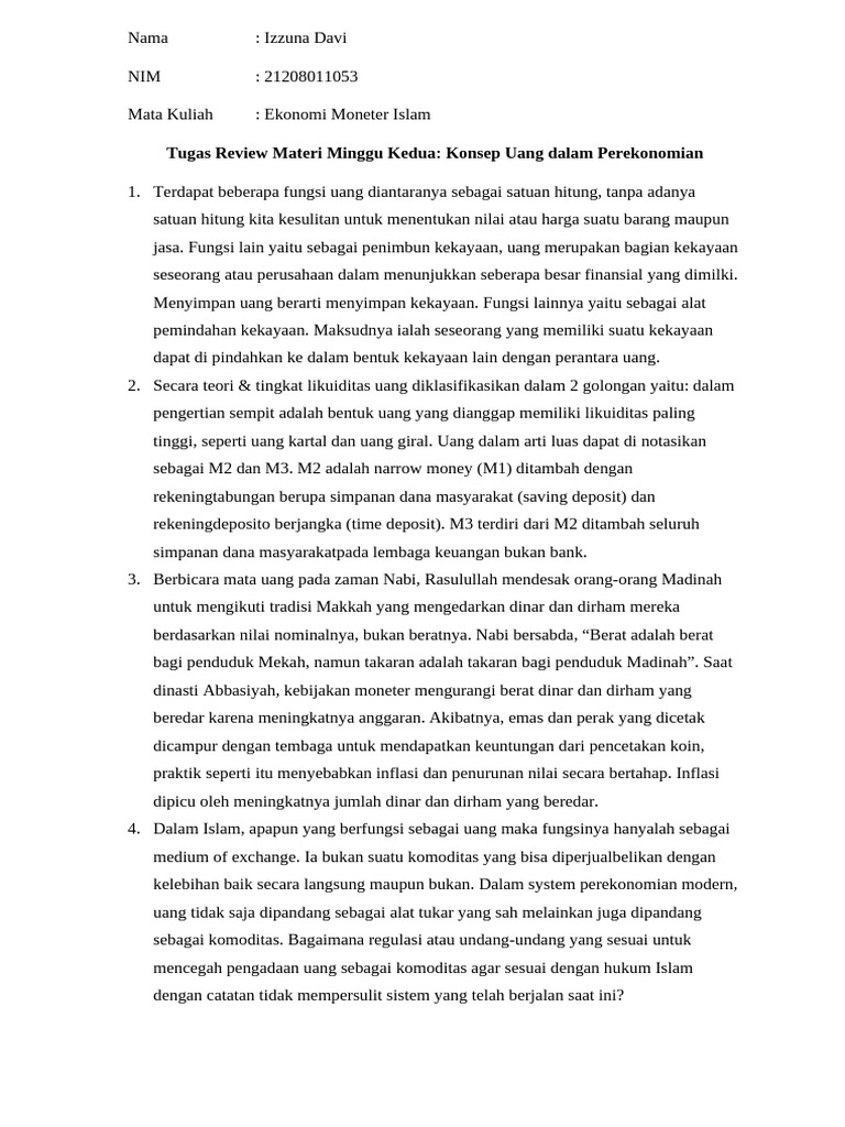 Respon Paper 1 Izzuna Davi | PDF