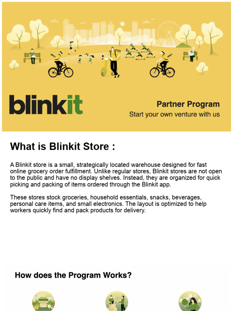 Copy of Blinkit Partner Program | PDF | Service Industries | Inventory