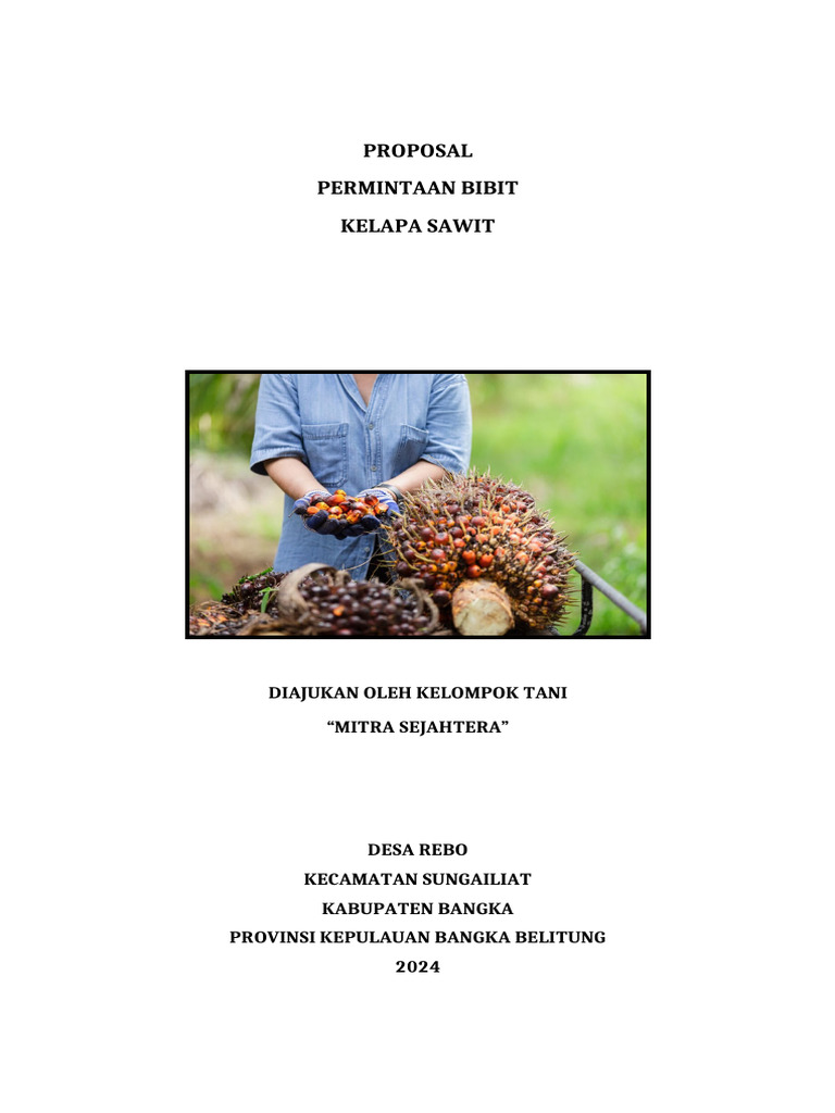 Proposal Sawit Poktan Mitra Sejahtera | PDF