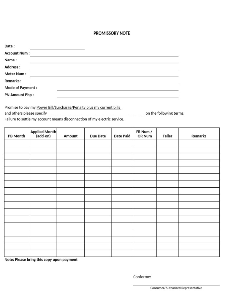 The - PROMISSORY NOTE FORMAT | PDF | Payments | Money