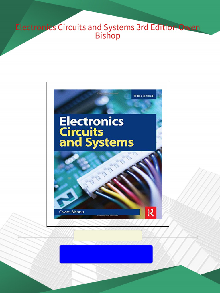 Electronics Circuits and Systems 3rd Edition Owen Bishop - Own The ...