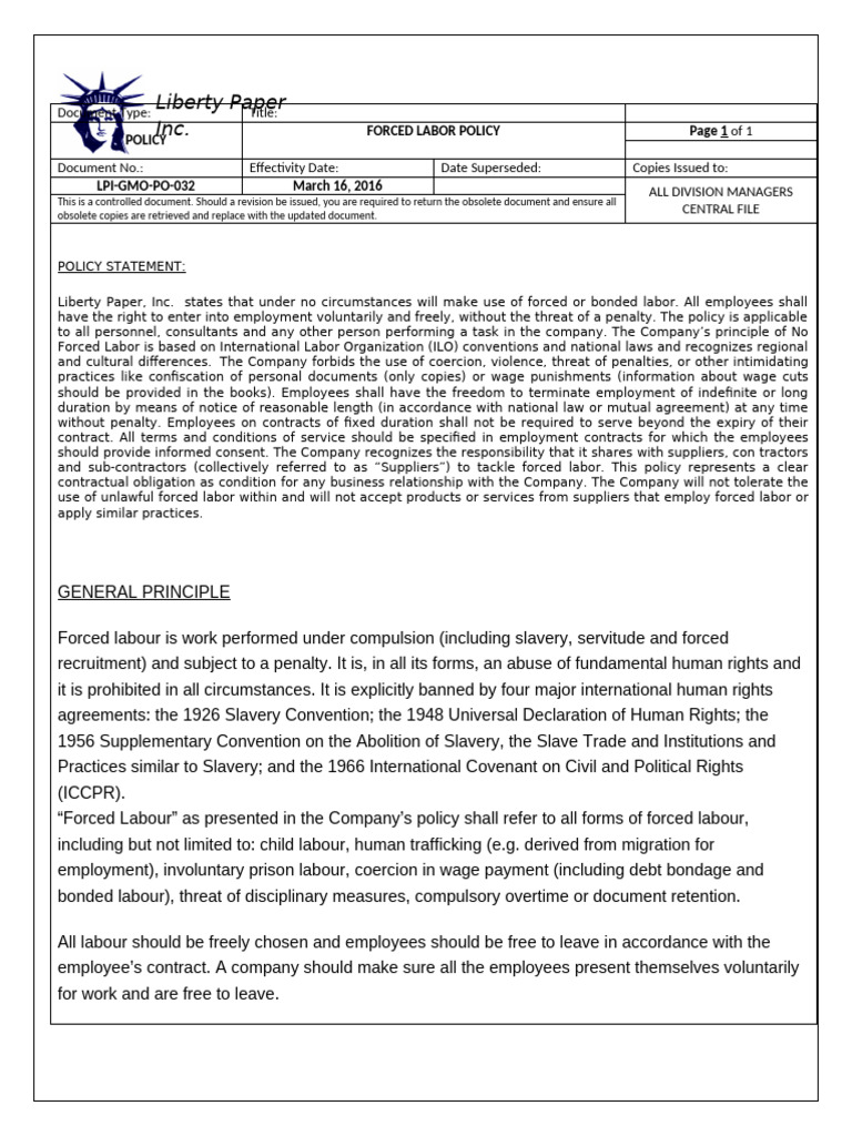 Forced labor revised | PDF | Employment | Slavery