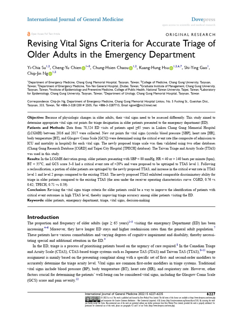 IJGM 373396 Revising Vital Signs Criteria For Accurate Triage of Older ...