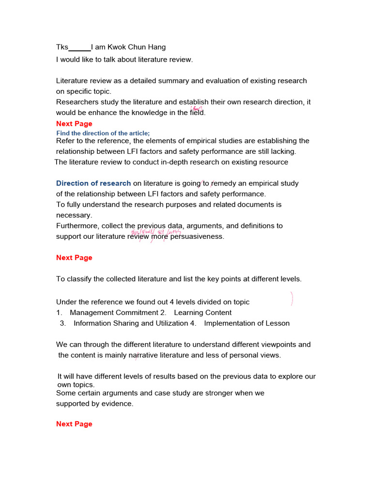 Literature Review on LFI Factors and Safety | PDF