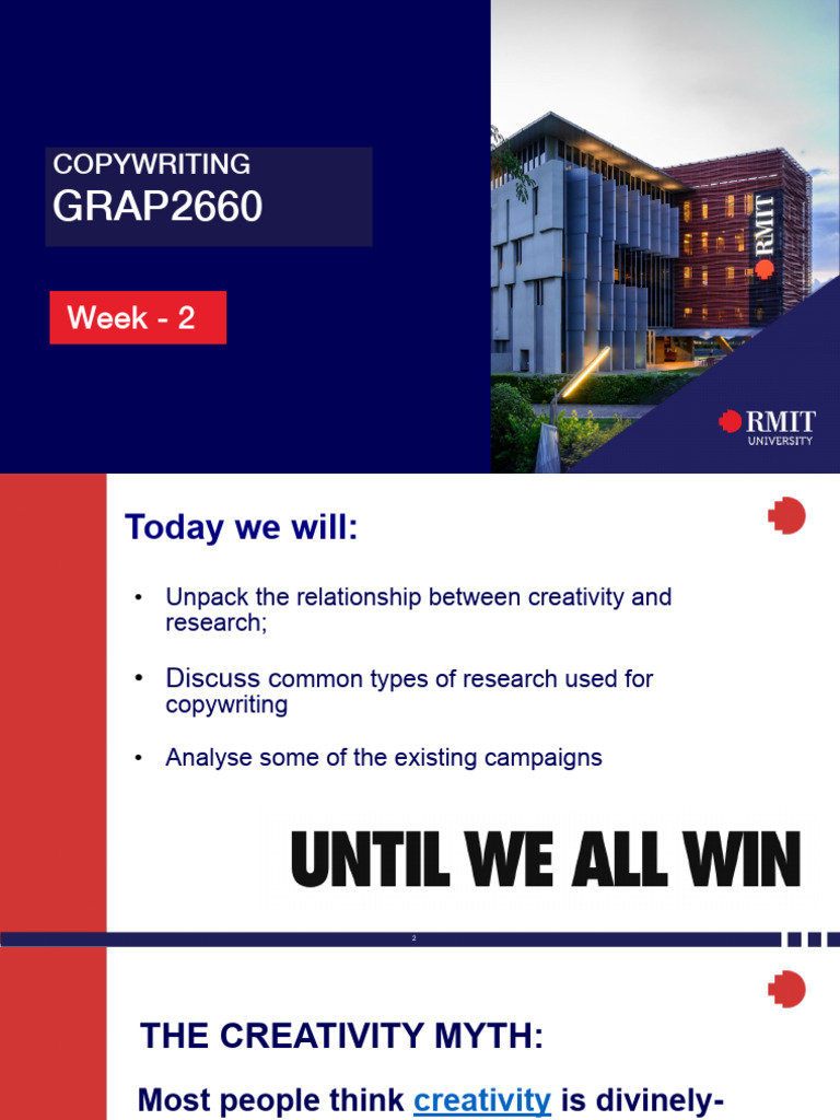 GRAP 2660 - Week 2 Lecture - T2 2023 | PDF | Focus Group | Marketing Research