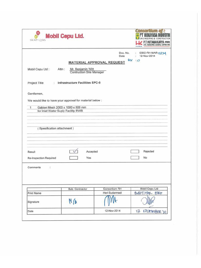Idbc-Rh-Mar-0234 Rev 0 Accepted | PDF