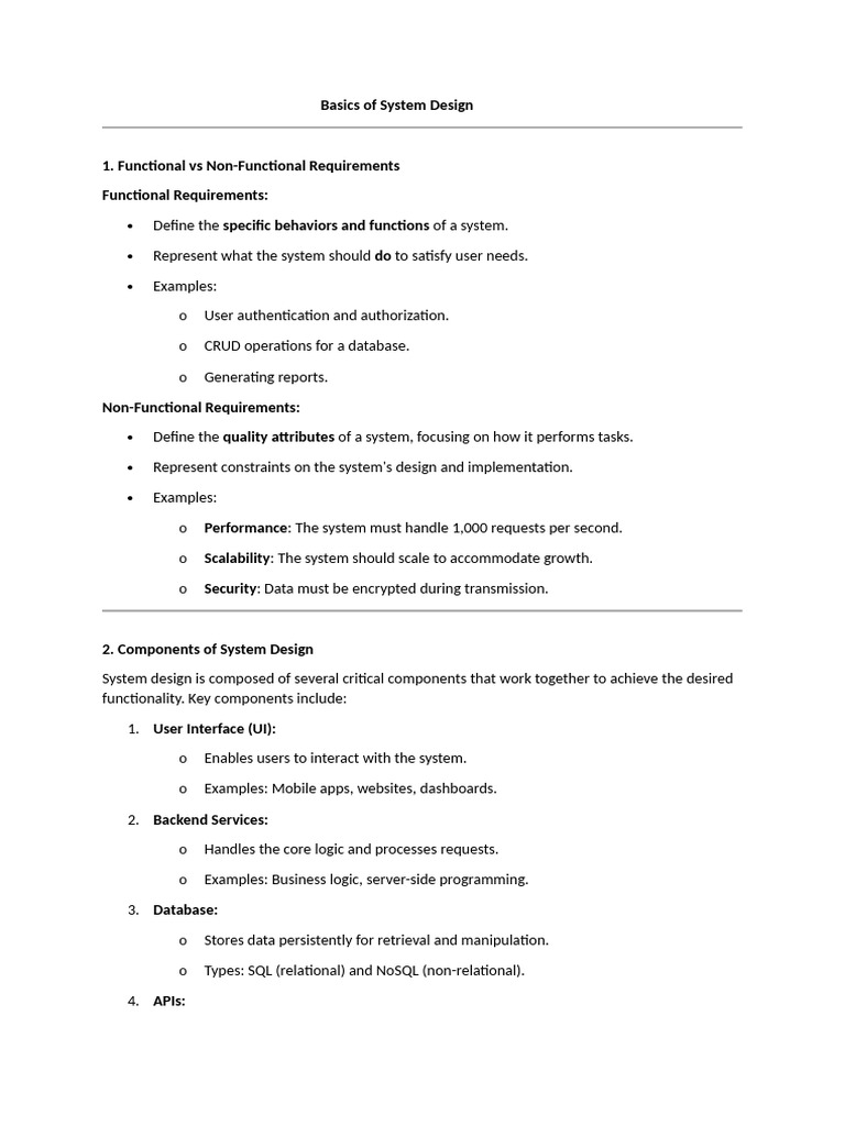 System Design Fundamentals Explained | PDF | Load Balancing (Computing) | Databases