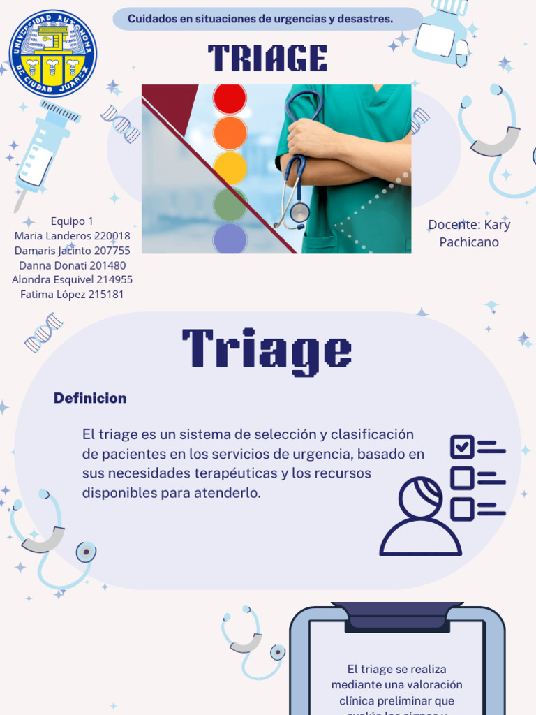 Cuidados de Triage en Emergencias Médicas | PDF | Enfermería | Medicina