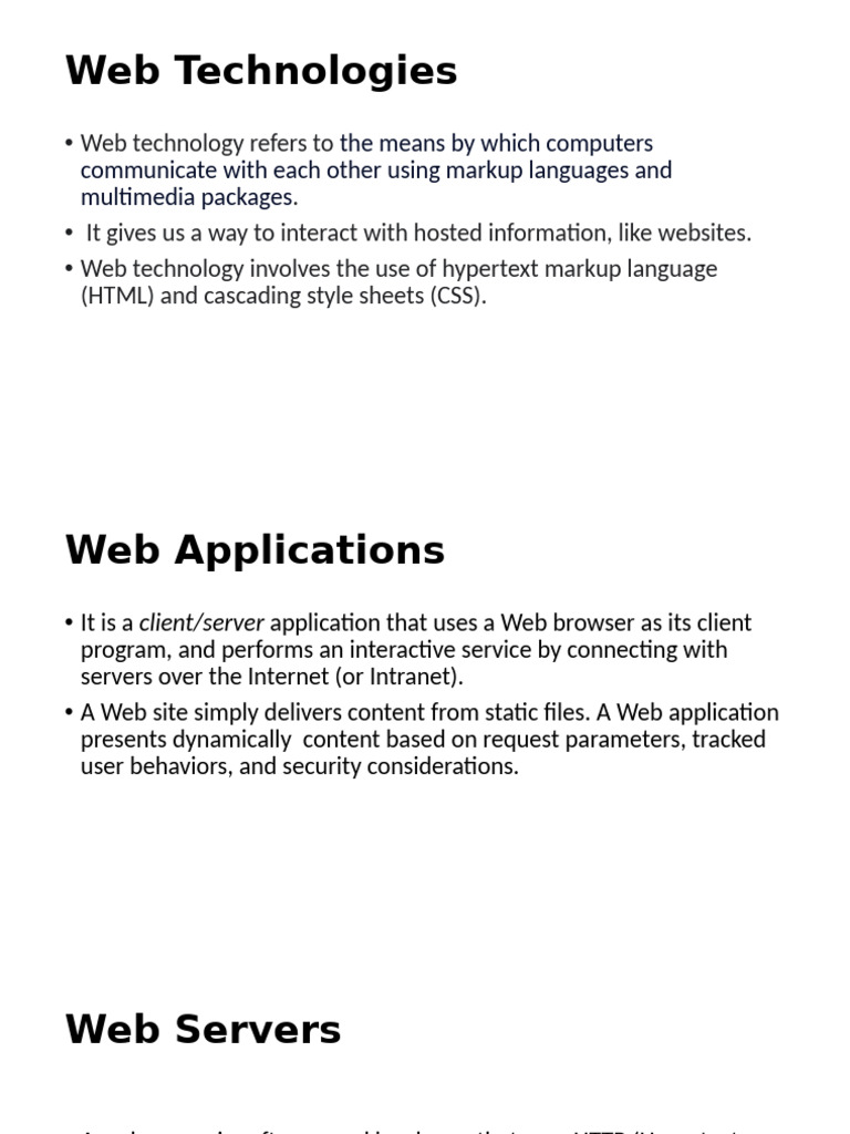 Web Technologies Lecture No 1 | PDF | World Wide Web | Internet & Web