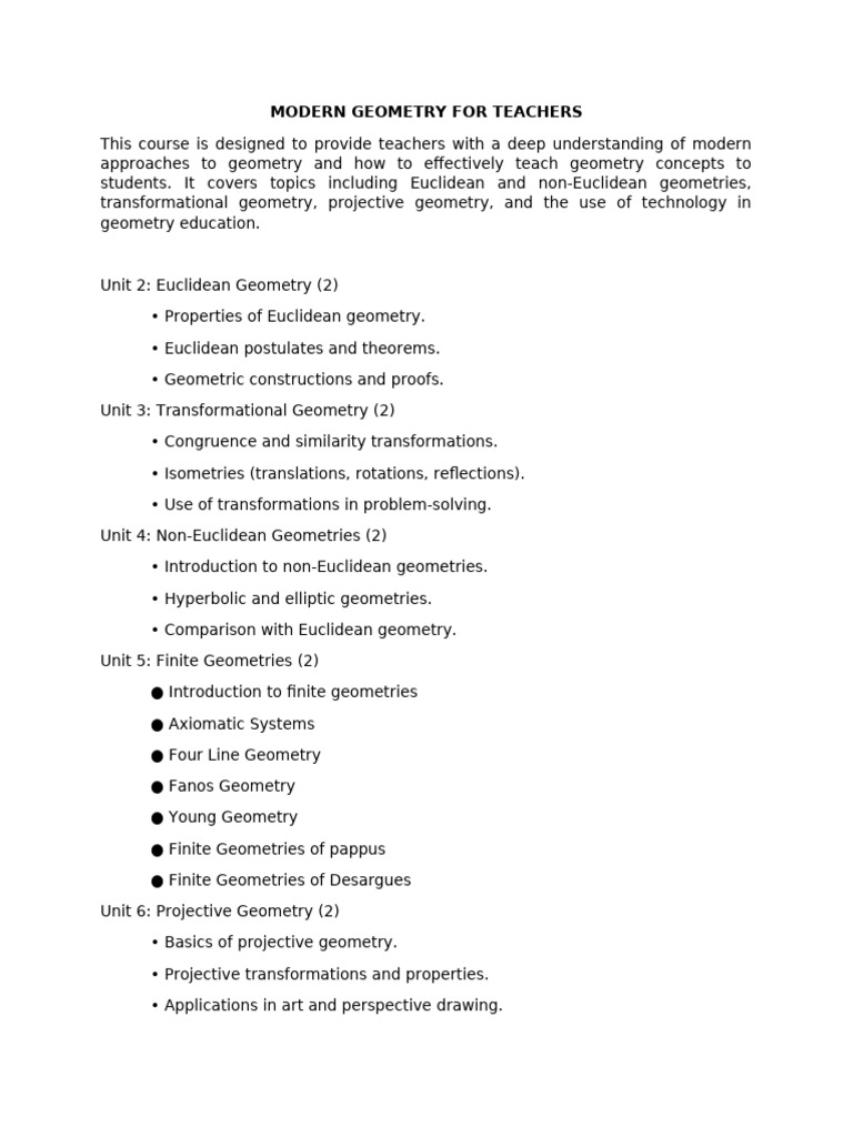 Modern Geometry Teaching Strategies | PDF