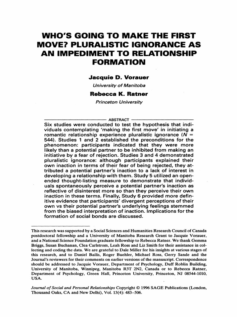 Who's Going To Make The First Move? | PDF