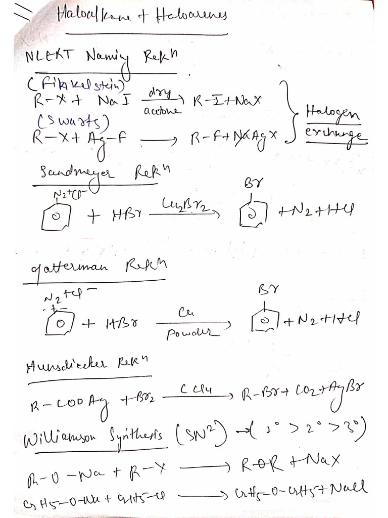 Naming RXN Class 12 | PDF