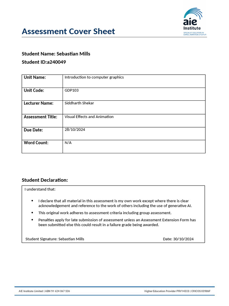 Assessment Cover Sheet | PDF