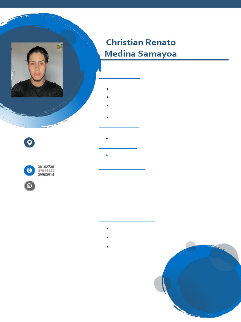 Currículum de Christian Medina Samayoa | PDF