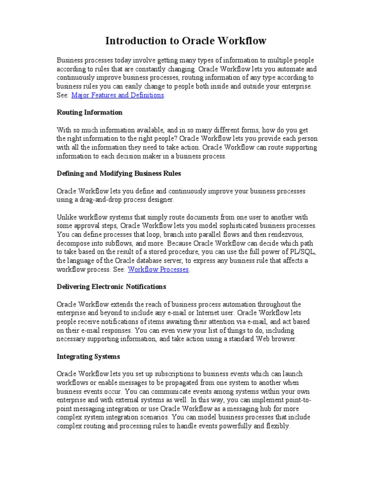 Oracle Workflow Pdf Business Process Pl Sql