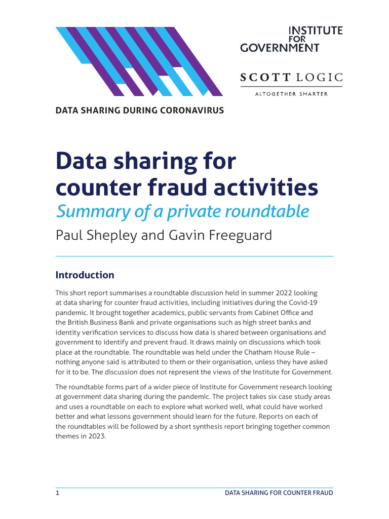 Data Sharing Strategies Against Fraud | PDF | Computer Security | Security