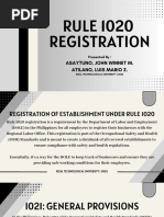 Rule 1020 DOLE | PDF