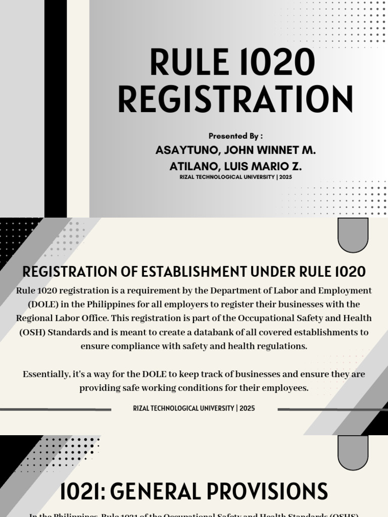 Rule 1020 | PDF | Occupational Safety And Health | Government