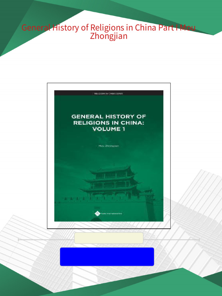 General History of Religions in China Part I Mou Zhongjian - Read The ...