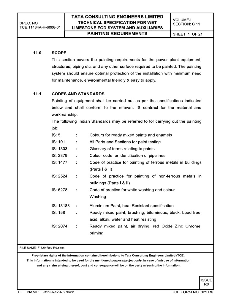 Painting Specification | PDF