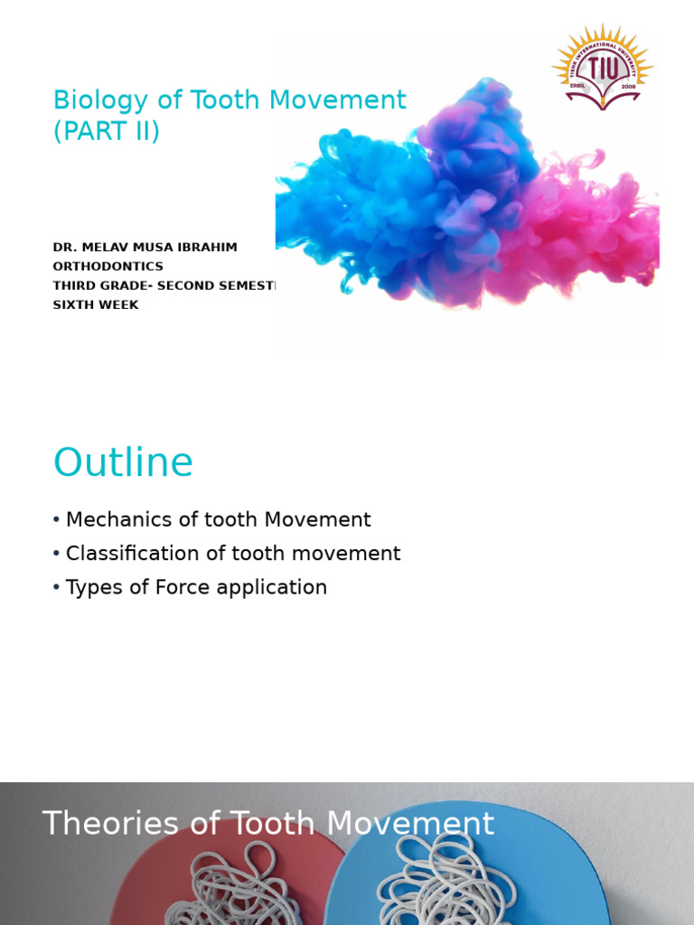 Biology of Tooth Movement Part Ii | PDF | Human Tooth | Force