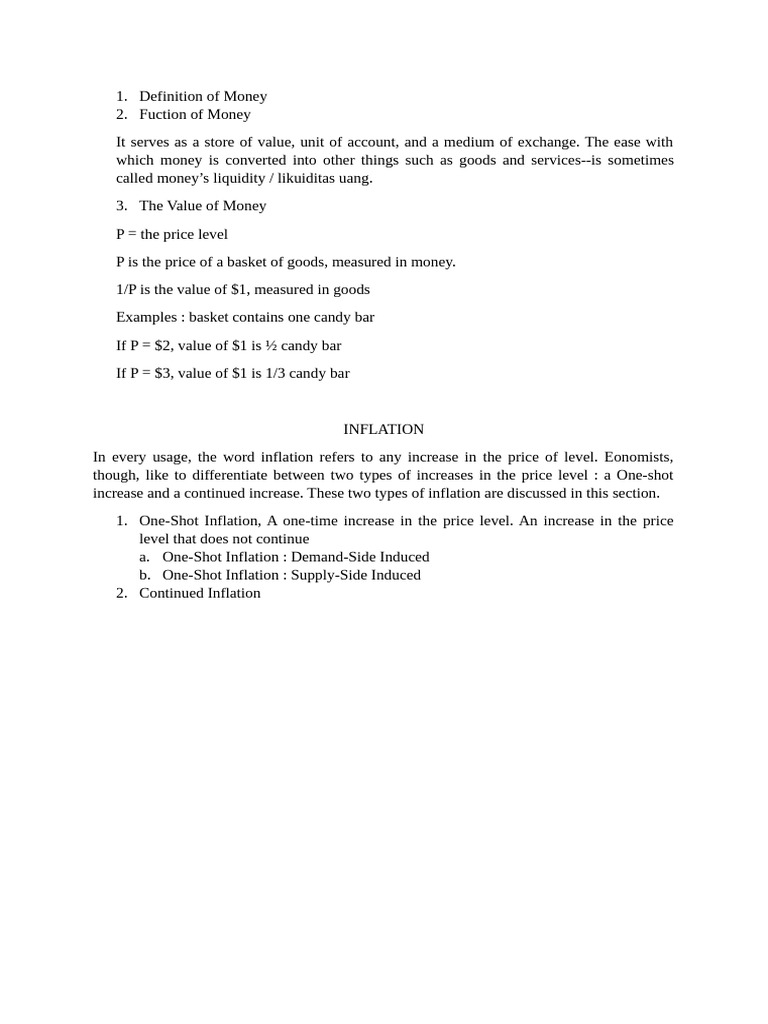 Definition of Money | PDF