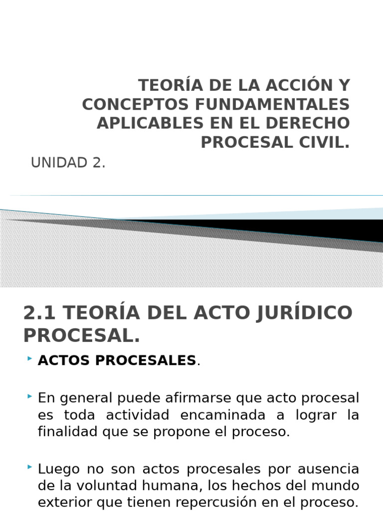 Actos Procesales en Derecho Civil | PDF | Ley procesal | Procedimiento ...