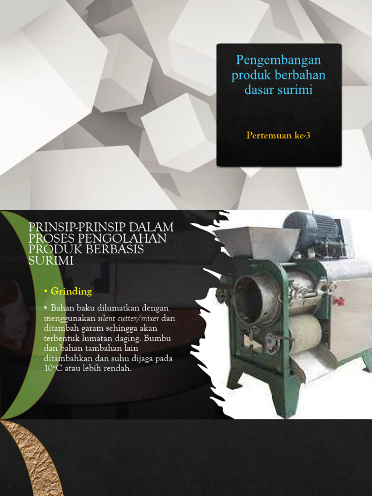 Proses dan Jenis Produk Surimi | PDF